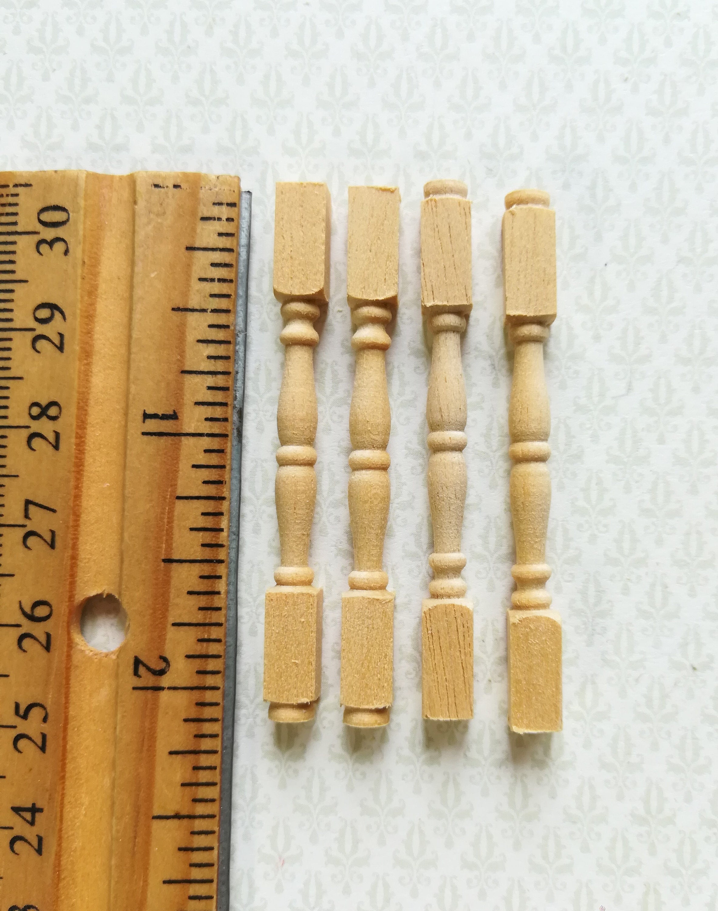 Dollhouse Miniature Spindles Wood Table Legs 4 Pieces 1:12 - Etsy