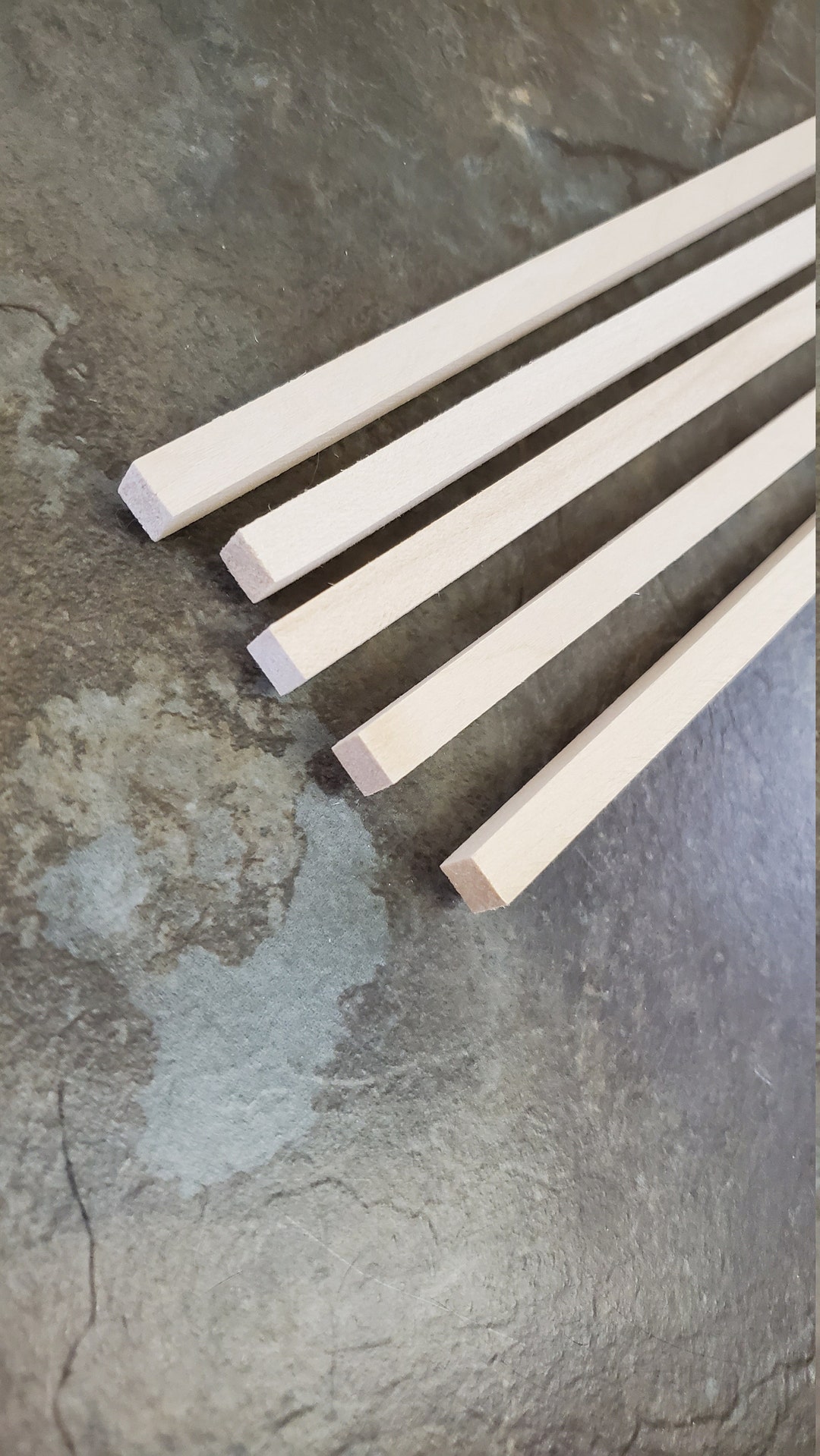 Dollhouse Miniature Wood Beams Posts 5/16 X 5/16 X 18" Long 1:12 Scale ...