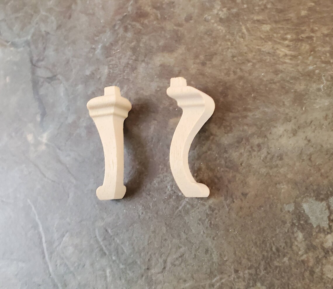 Dollhouse Miniature Cabriole Legs Large for Furniture Set of 2 - Etsy
