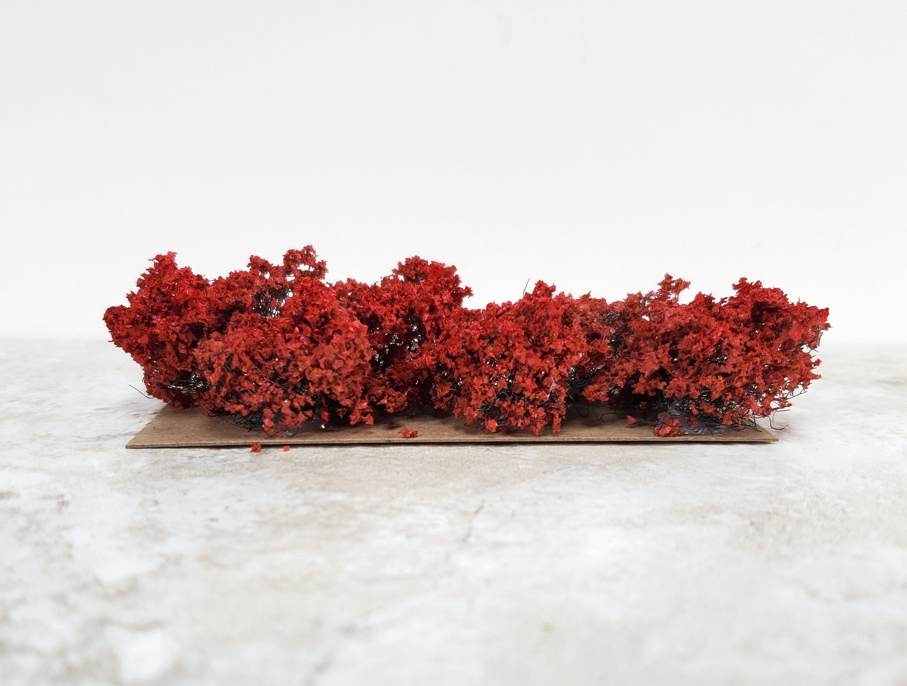 Miniature Red Shrub Small Bush Round Model Scenery RR - Etsy