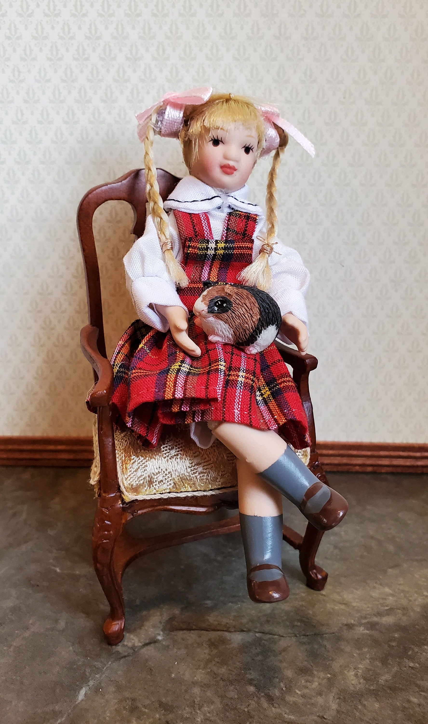 Dollhouse Miniature Guinea Pigs Set of 3 1:12 Scale Pet Black - Etsy