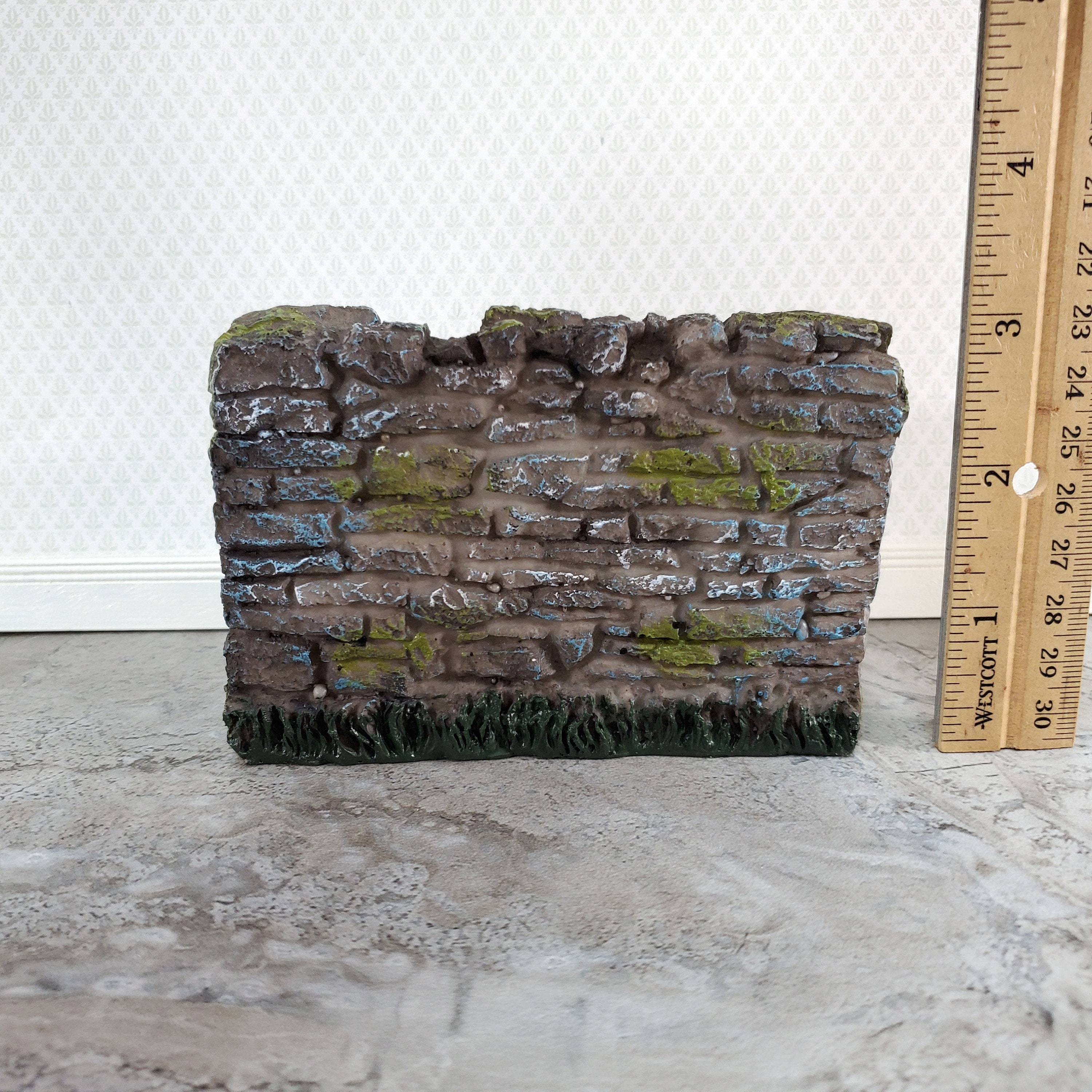 Miniature Aged Stone Wall for Garden 1:12 Scale Scenery | Etsy