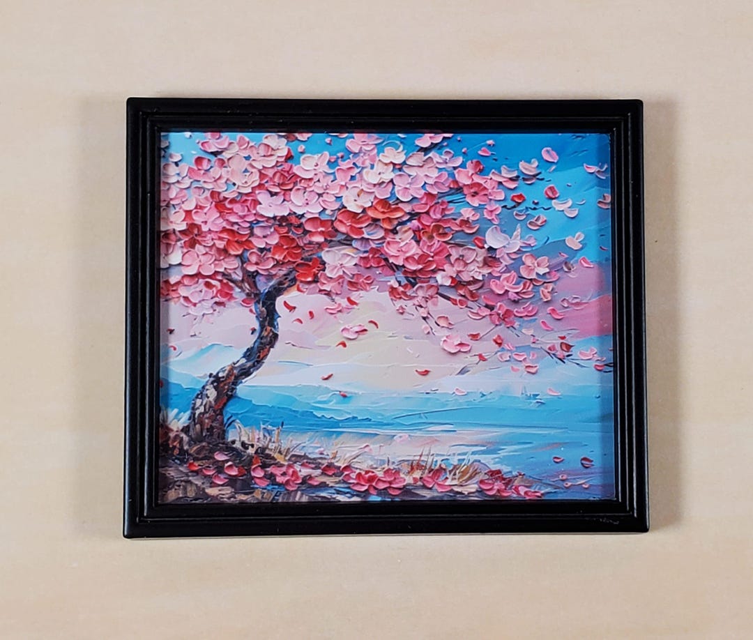Miniature Flowering Cherry Tree Framed Print 1:12 Scale Modern ...