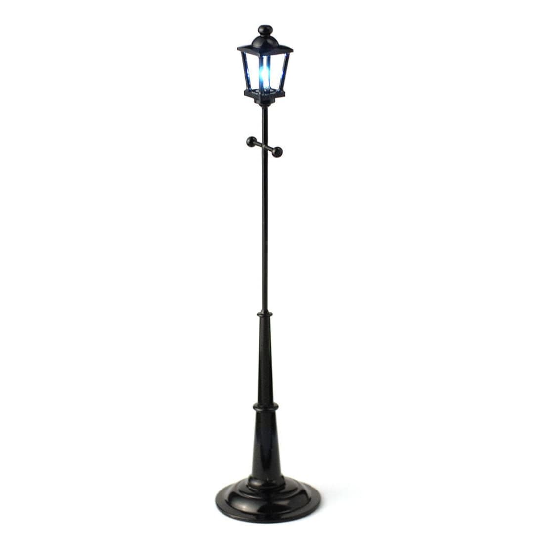 Dollhouse Tall Street Lamp Battery Light Metal Large 7 3/4 1:12 Scale ...