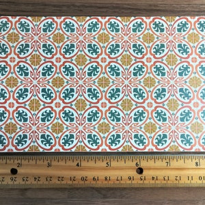 Dollhouse Miniature Tile Flooring Sheet Victorian Art Nouveau Style 1: ...