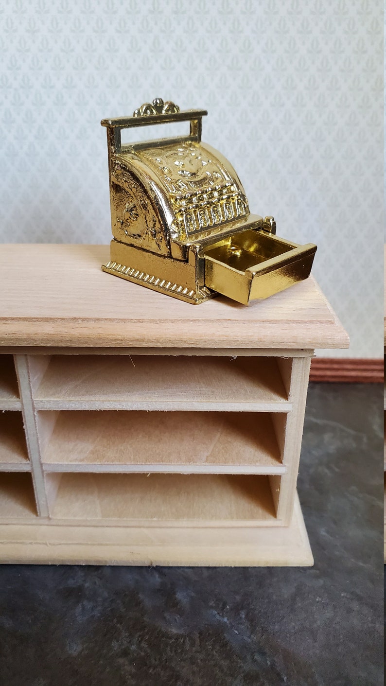 Dollhouse Miniature Cash Register Till Gold Vintage Style - Etsy