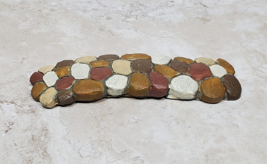 Miniature Fieldstone Path Cobblestone Browns Cast Resin Fairy Garden ...