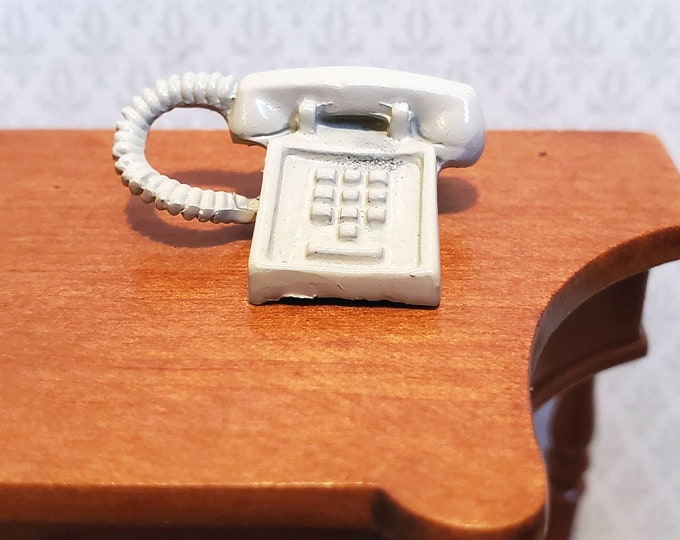 Dollhouse Miniature Telephone Modern 1970s 80s Corded Push | Etsy