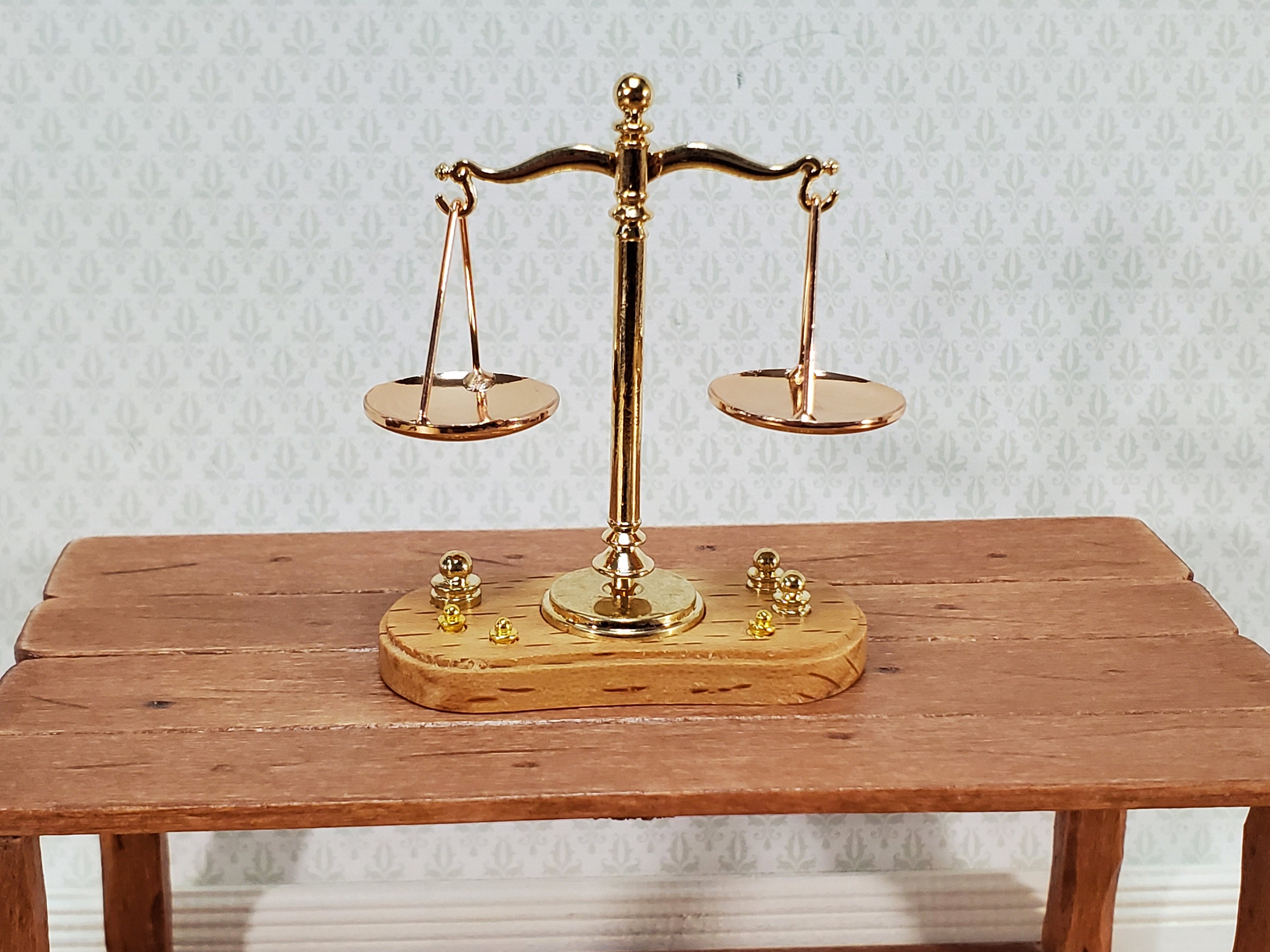 Miniature Scale With Weights Metal Pharmacy Grocer Apothecary - Etsy