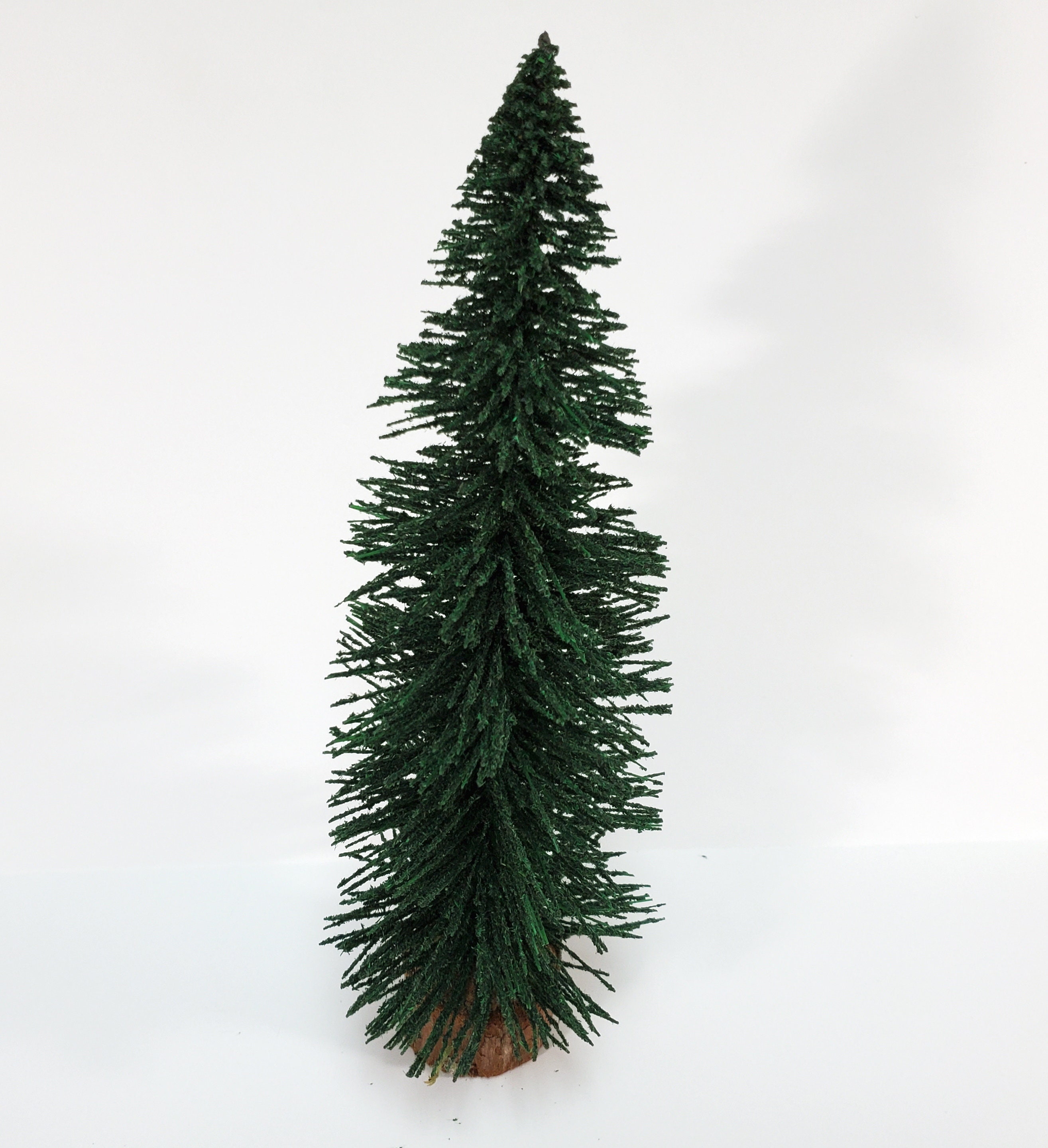 Tall Narrow Evergreen Tree on Wood Base Scenery 12 Tall | Etsy