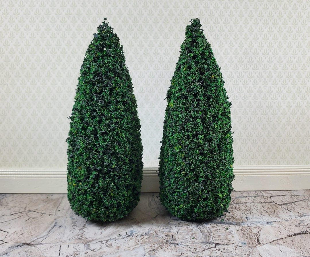2 Model Scenery Shrubs Trees Bushes Green Dollhouses Scale Models Model ...