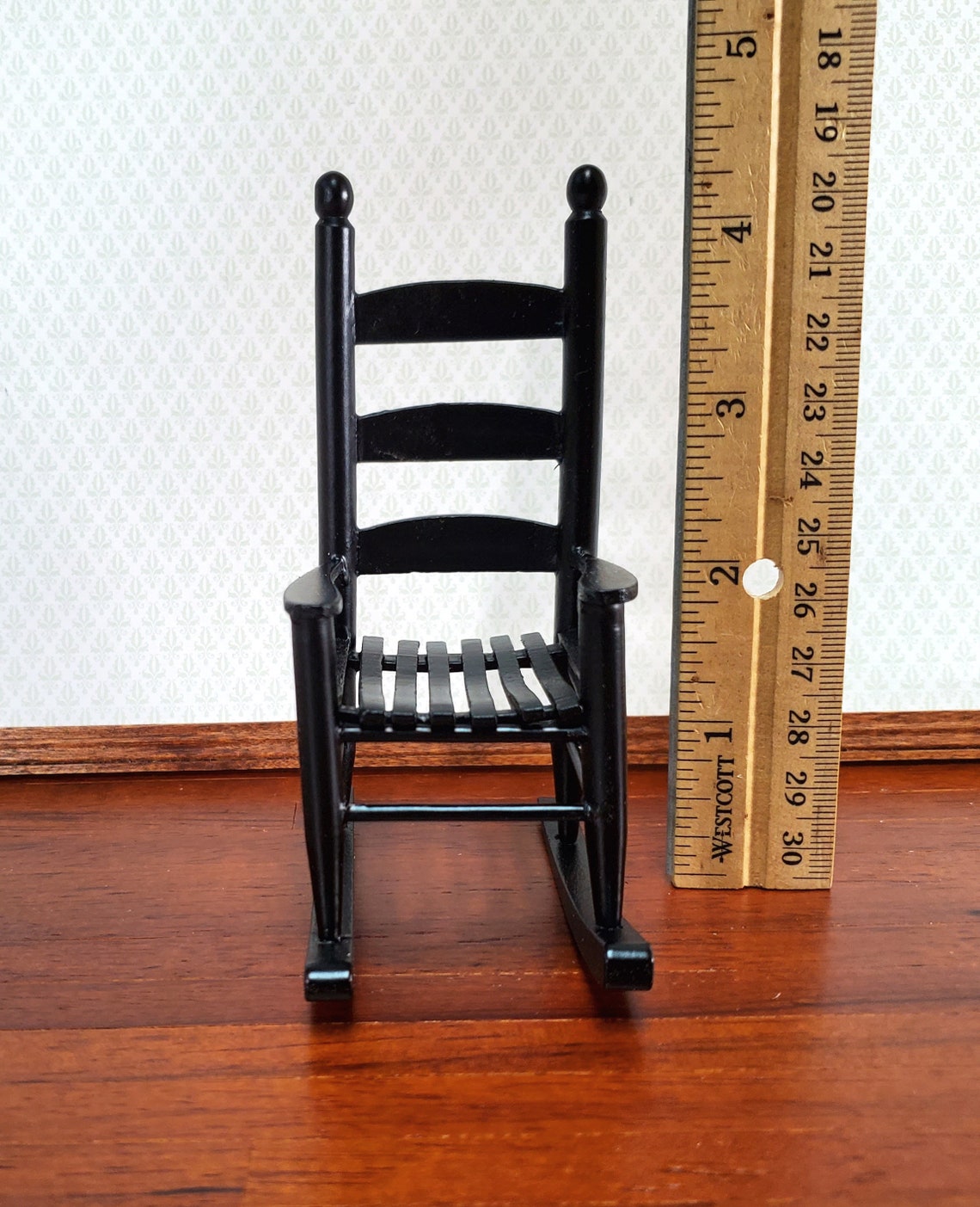 Dollhouse Rocking Chair Black Classic Style 1:12 Scale - Etsy