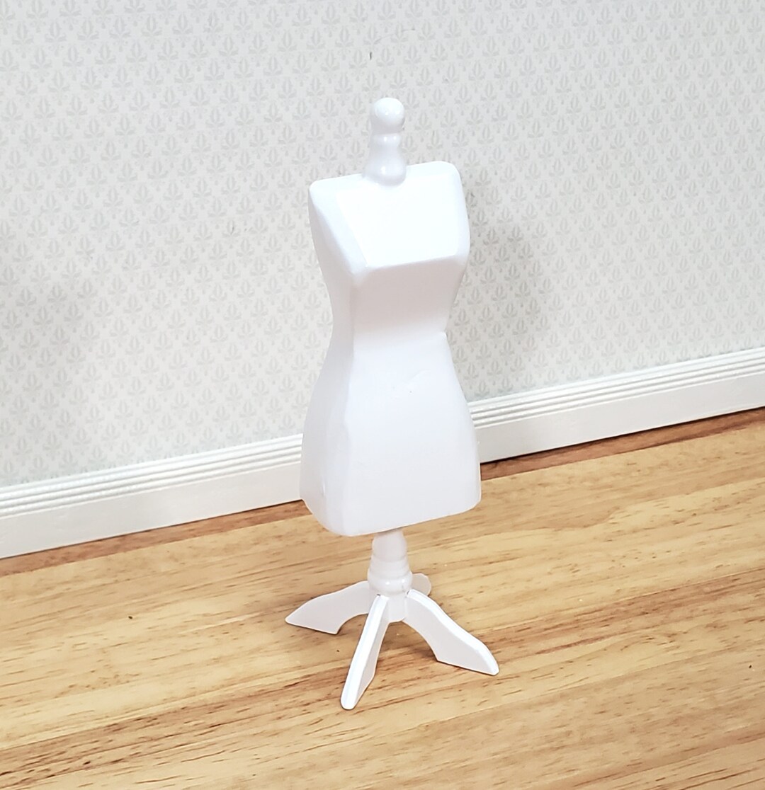 Miniature Mannequin Dressmakers Tailor Dummy Wood 1:12 Scale Dollhouse ...