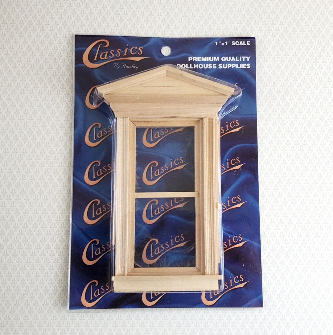 Dollhouse Miniature Window Deluxe Hooded Victorian Non-working 1:12 ...