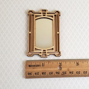 Dollhouse Miniature Art Deco Mirror KIT DIY Medium Size 1:12 Scale 3" X ...