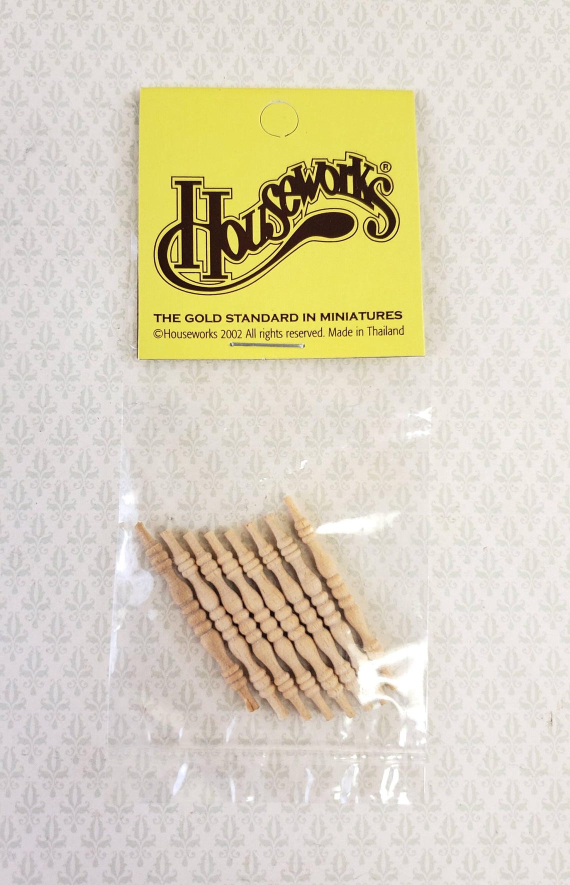 Dollhouse Miniature Spindles Small Wood for Building X8 1:12 Scale 1 3/ ...