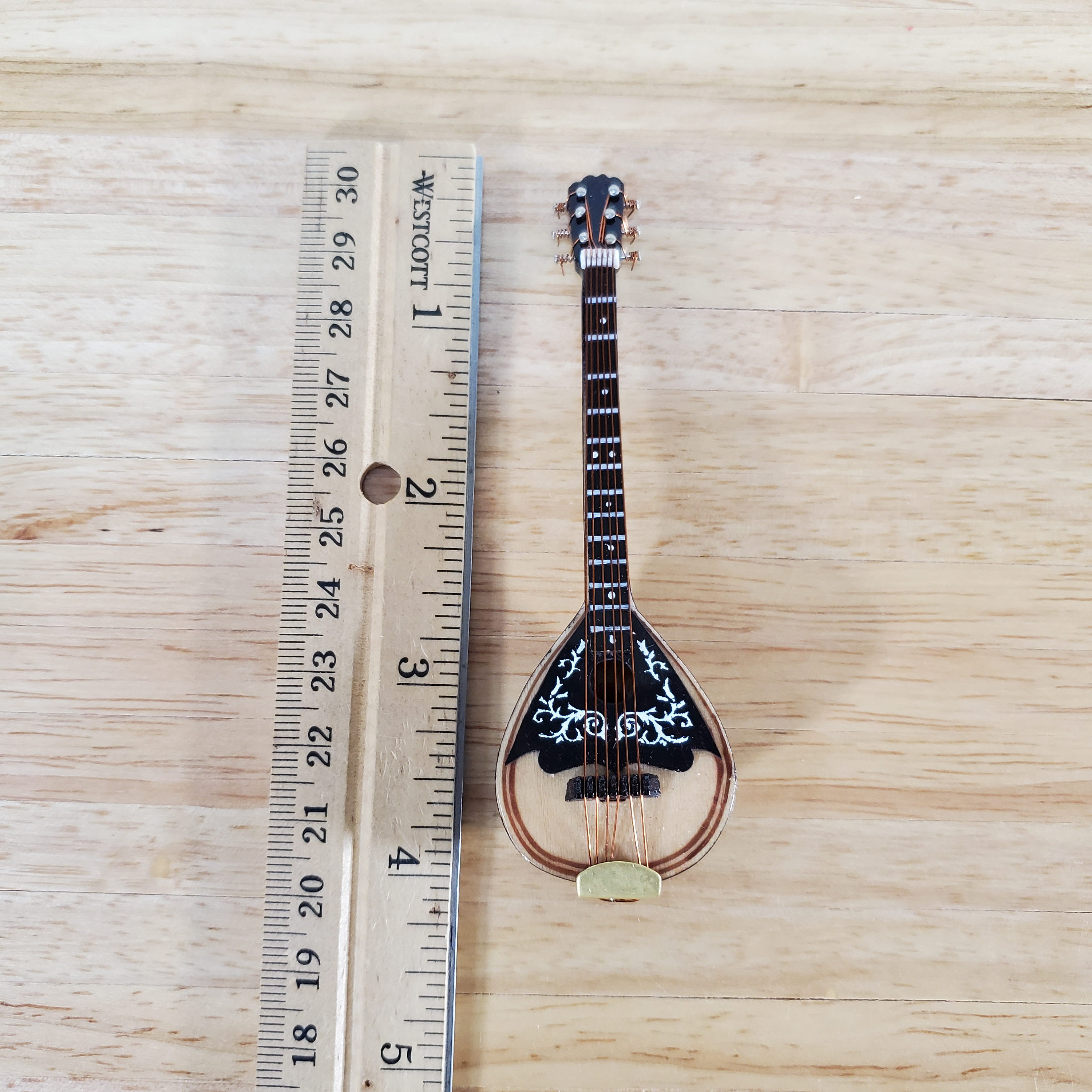 Miniature Mandolin Instrument With Case Wood 4 Fits 1:6 - Etsy
