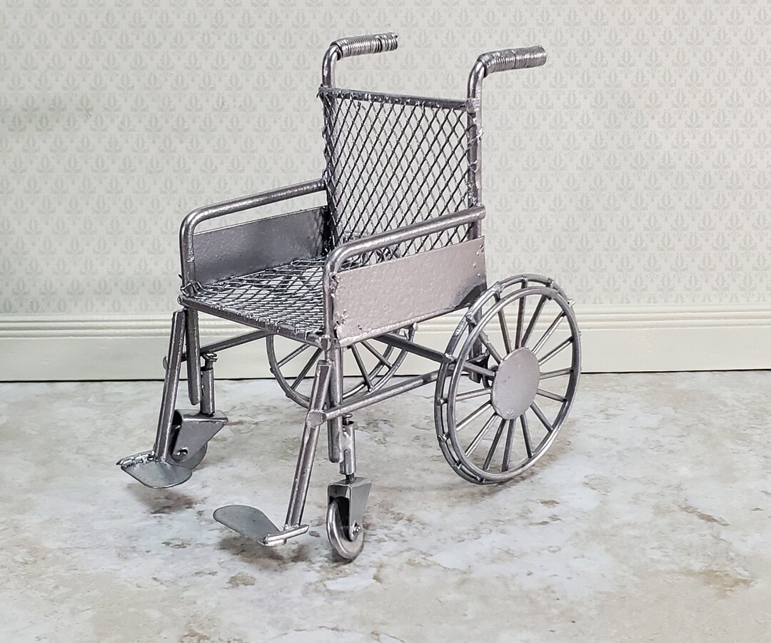 Dollhouse Wheelchair Modern Metal 1:12 Scale Miniature Accessory - Etsy