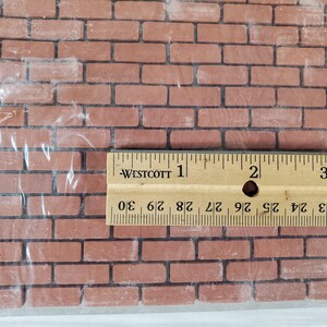 Miniature Red Bricks Kiln Fired Clay 285 Pieces 1:12 Scale Covers 72 Sq ...