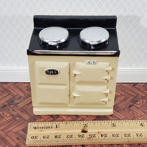 Dollhouse AGA Style Cooker Stove Oven Cream 1:12 Scale Miniature ...