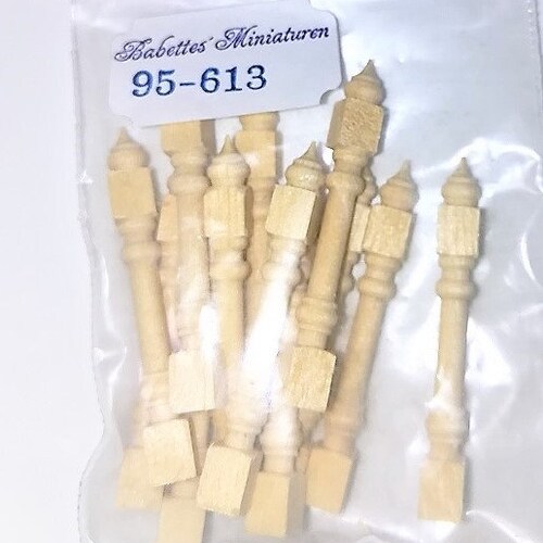 Dollhouse Miniature 1:24 Newel Posts or Fence Posts End Pieces - Etsy