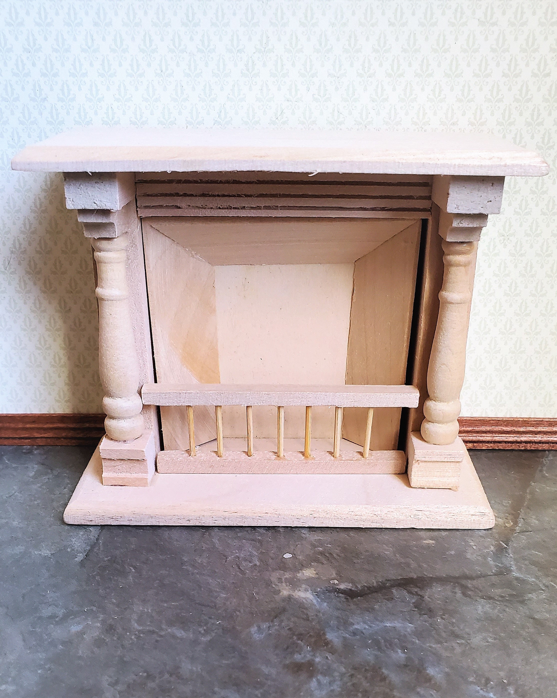 Dollhouse Miniature Fireplace Large DIY 1:12 Scale Furniture | Etsy