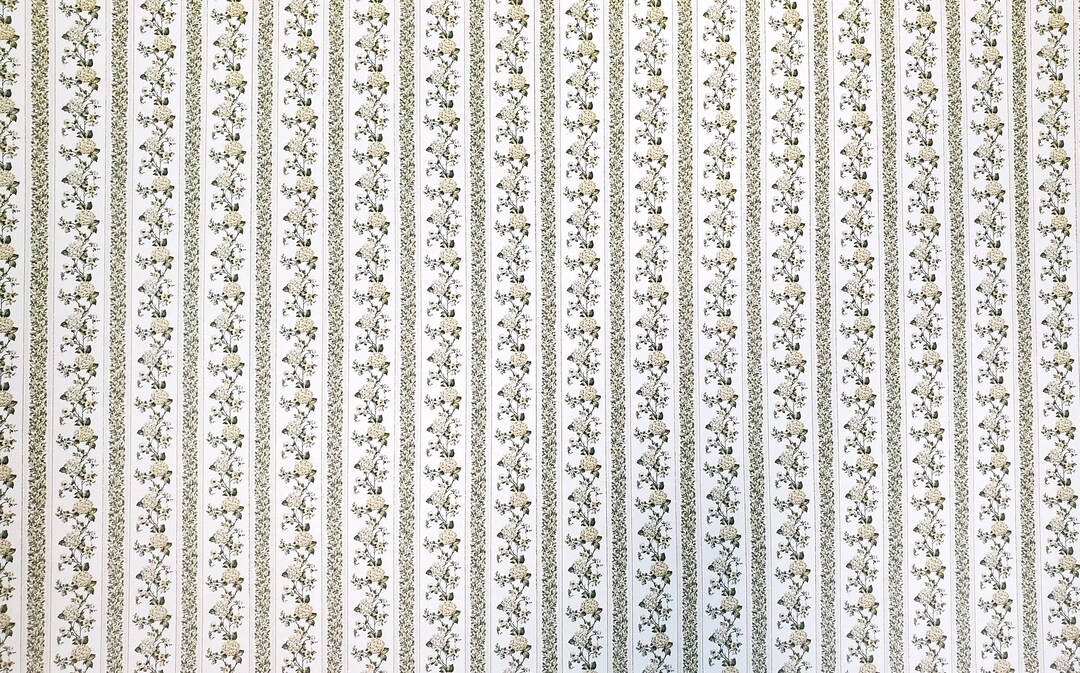 Dollhouse Wallpaper Hydrangeas Green 3 Sheets Minigraphics kismet ...