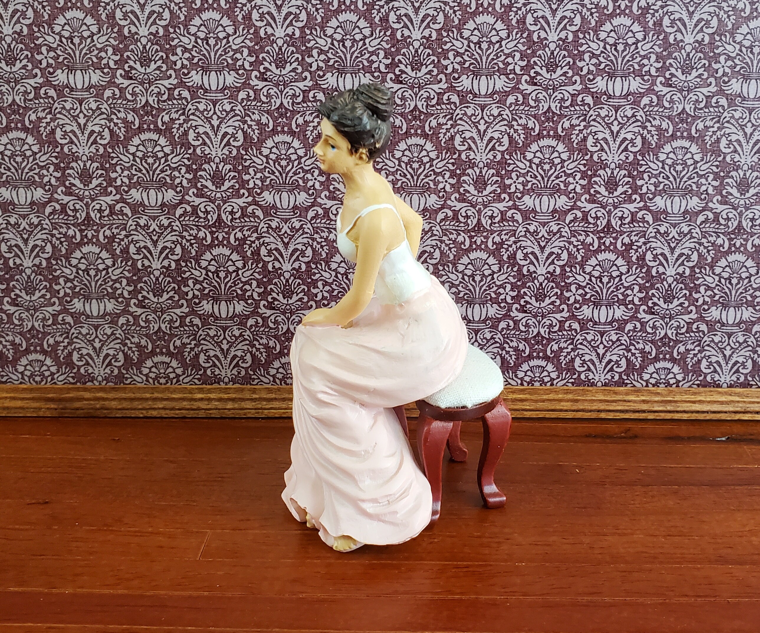 Dollhouse Miniature Seated Victorian Lady in Corset Resin 1:12 | Etsy