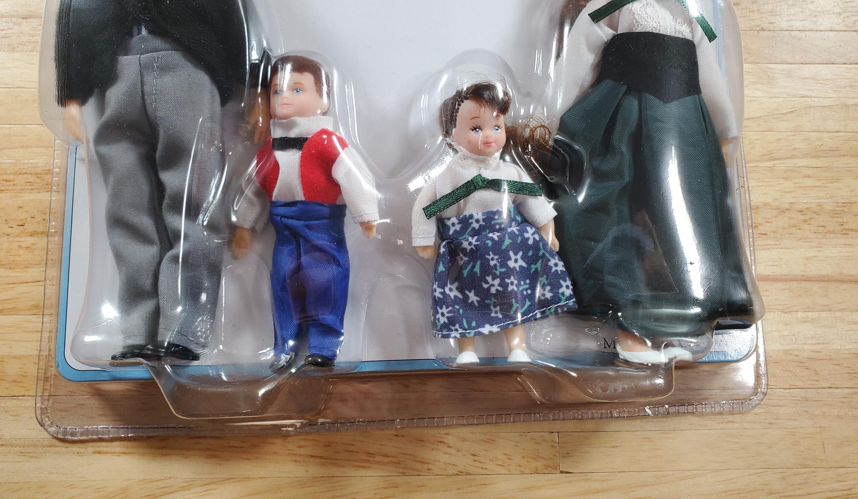 Dollhouse Victorian Family Dolls Dad Mom Daughter Son Poseable 1:12 ...