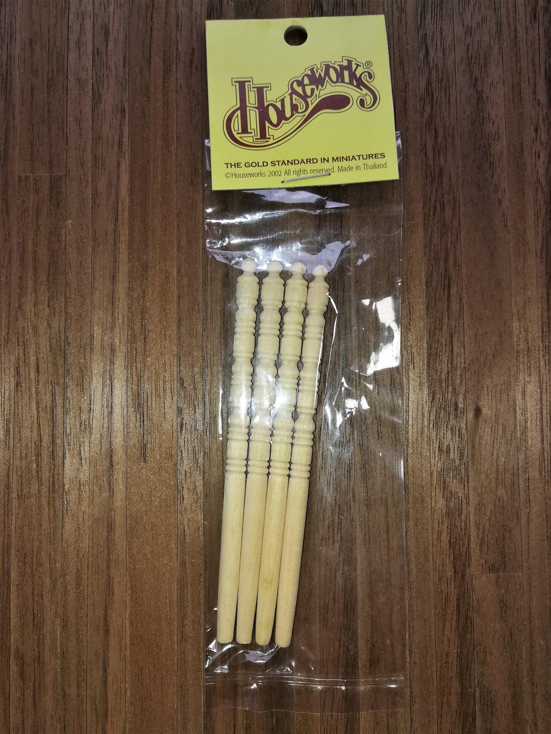 Dollhouse Miniature Spindles Wood for Building 4 Pieces 1:12 Scale 3 3/ ...