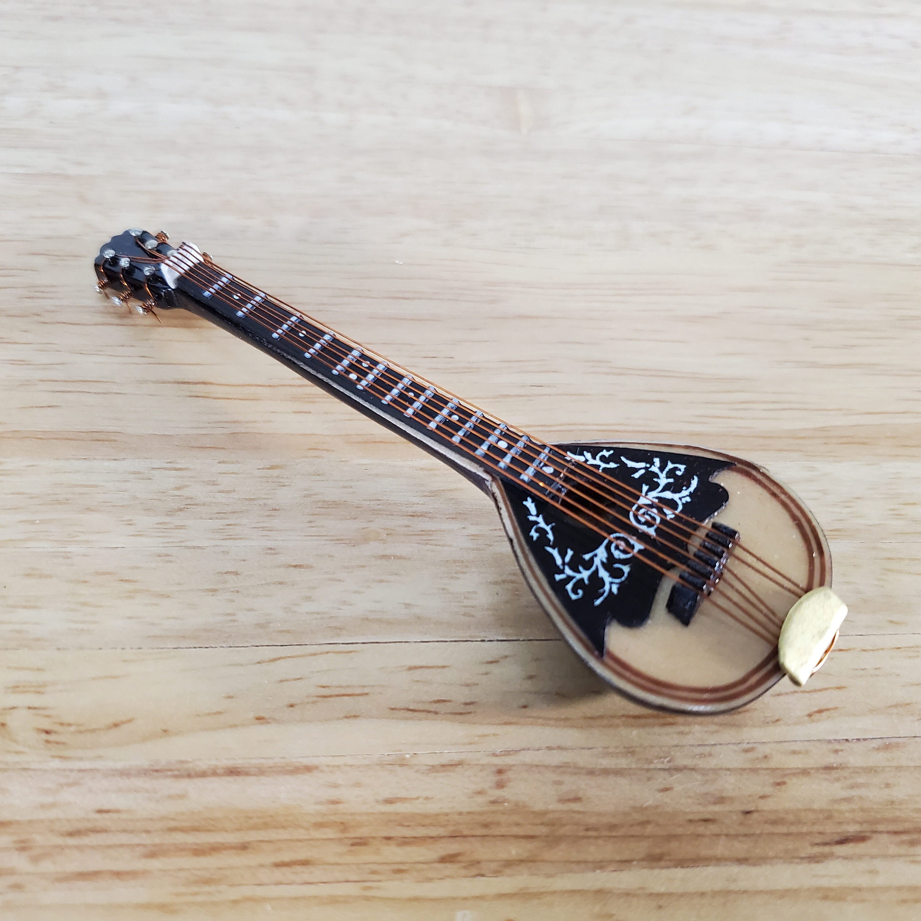 Miniature Mandolin Instrument With Case Wood 4 Fits 1:6 - Etsy