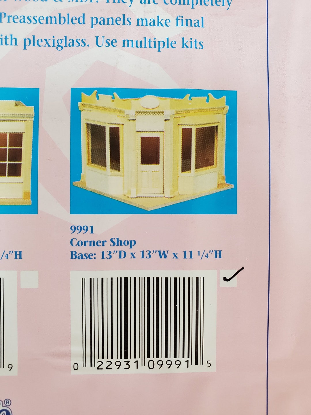 Miniature Street of Shops Room Box Corner Store Kit 1:12 Scale NEW ...