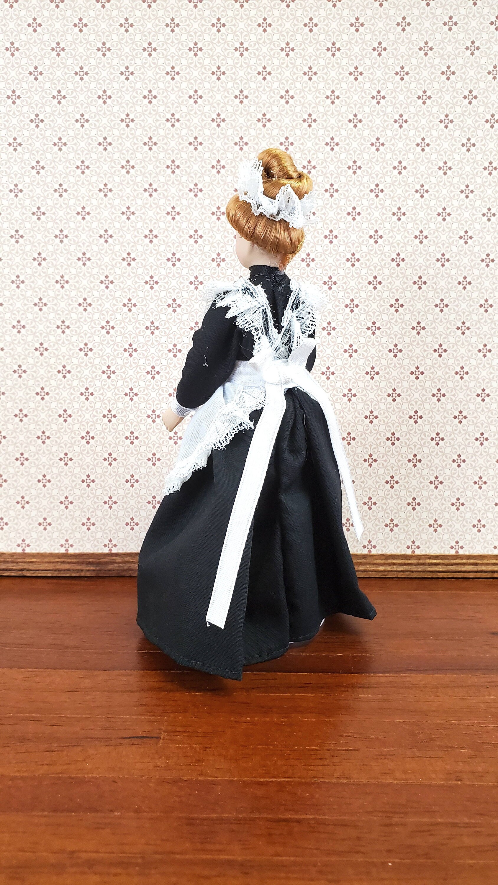Dollhouse Miniature Maid Housekeeper Doll Porcelain Poseable - Etsy
