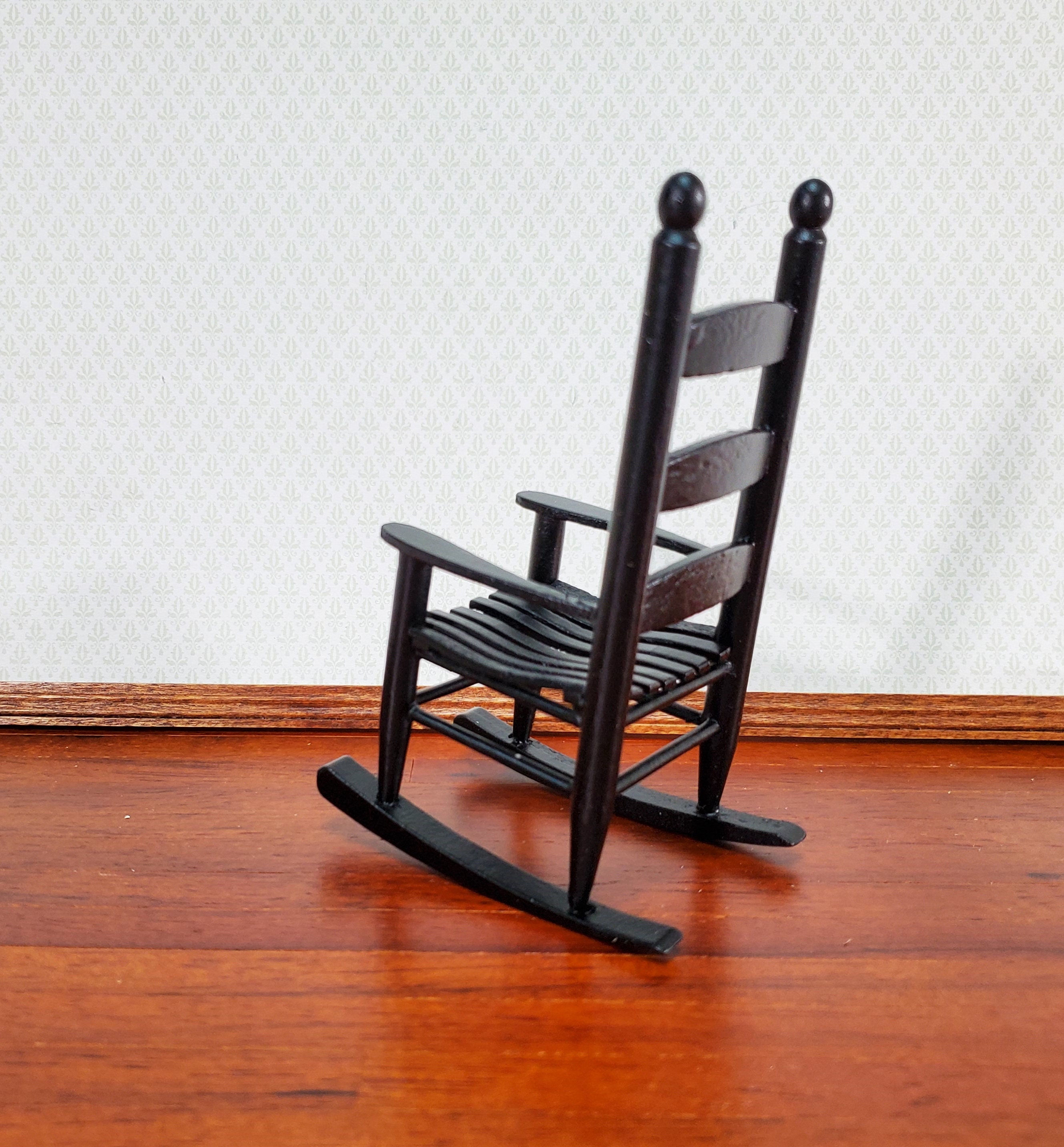 Dollhouse Rocking Chair Black Classic Style 1:12 Scale - Etsy