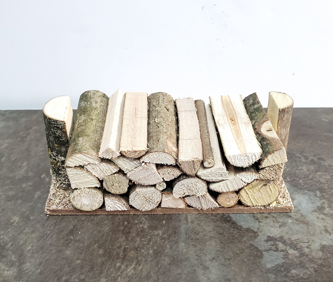 Miniature Stack of Split Logs Kindling for Fireplace Firewood - Etsy