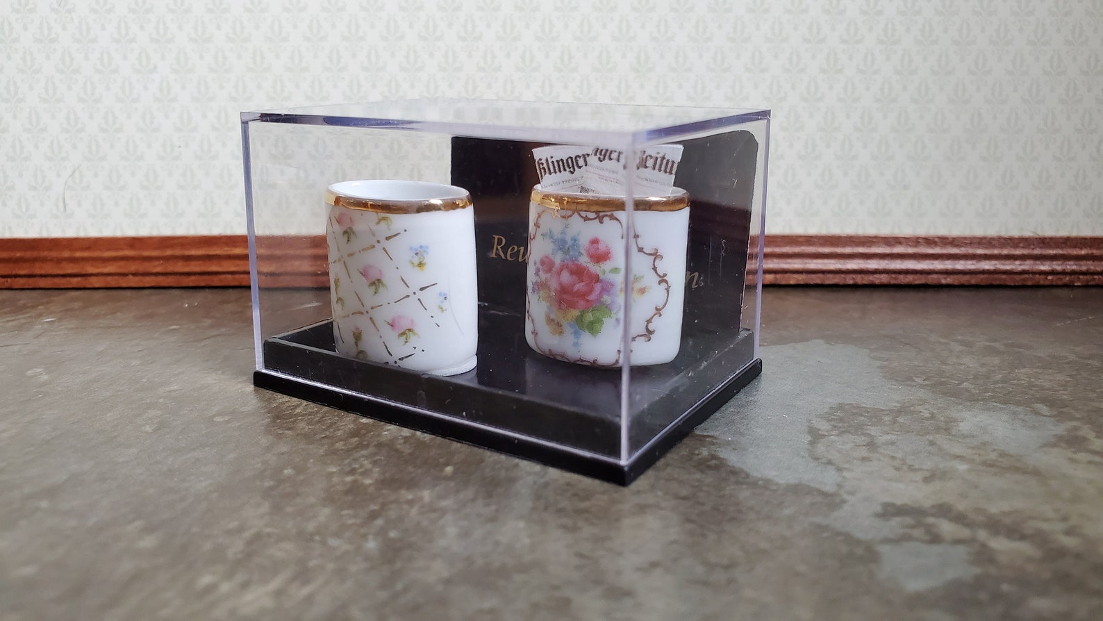 Dollhouse Miniature Waste Paper Baskets X2 Reutter Porcelain - Etsy