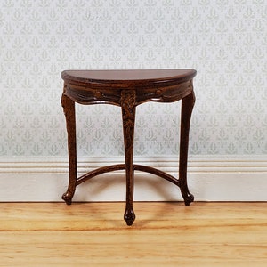 JBM Miniature Side Table Half Round SMALL Art Nouveau Style 1:12 Scale ...