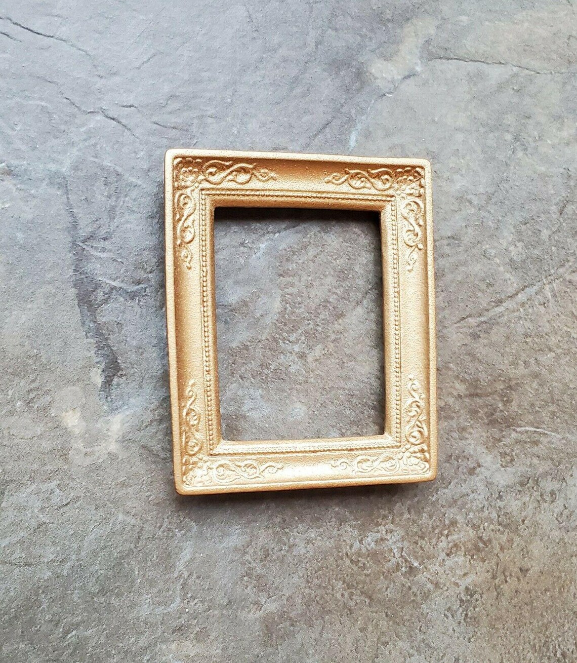 Dollhouse Picture Frame Fancy Gold for Painting 1:12 Scale Miniature ...