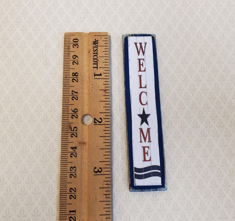 Miniature Welcome Wood Porch Sign for Dollhouses 3 3/8 X - Etsy