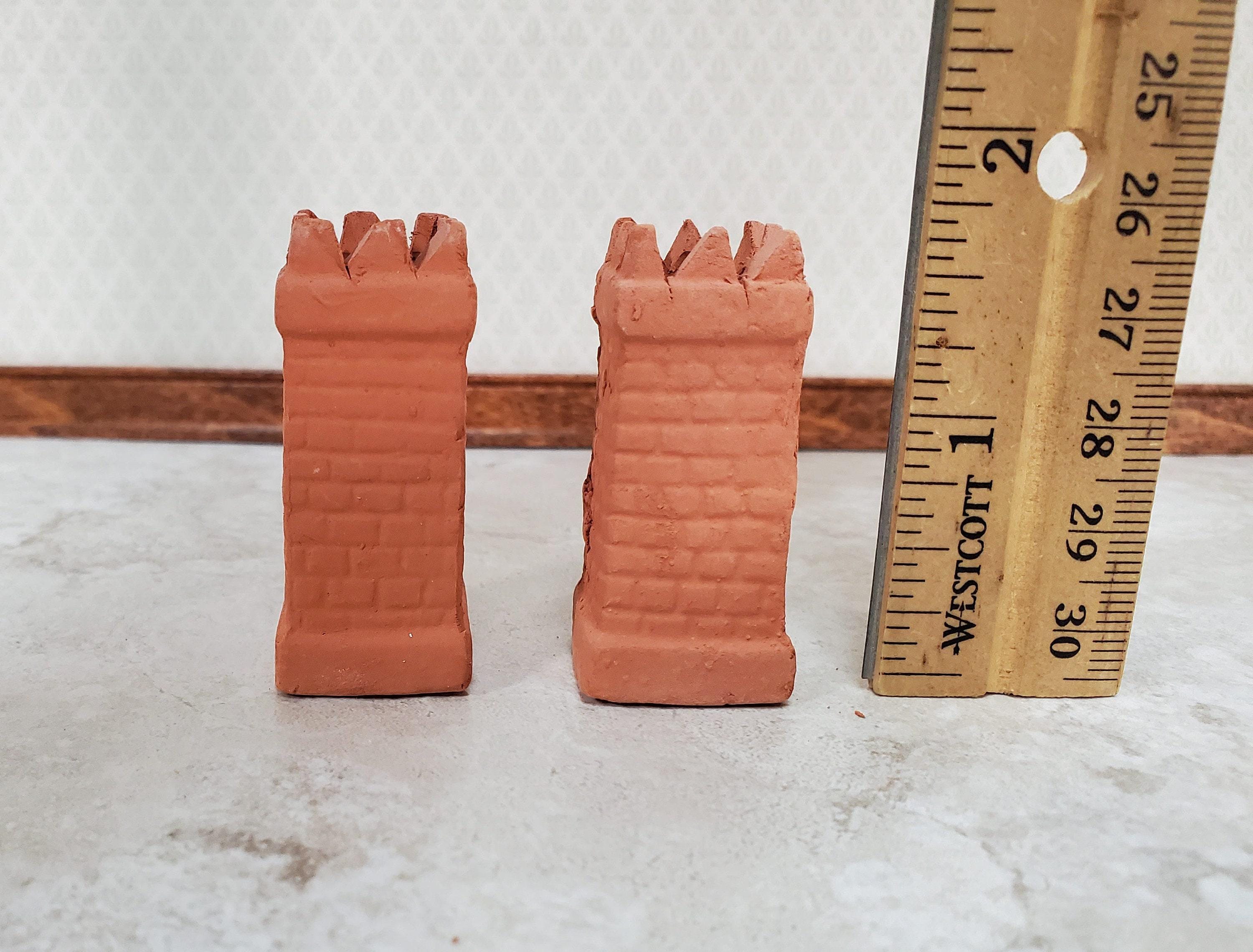 Miniature Chimney Pot Smoke Stack Square Brick Unglazed Terra Cotta for ...