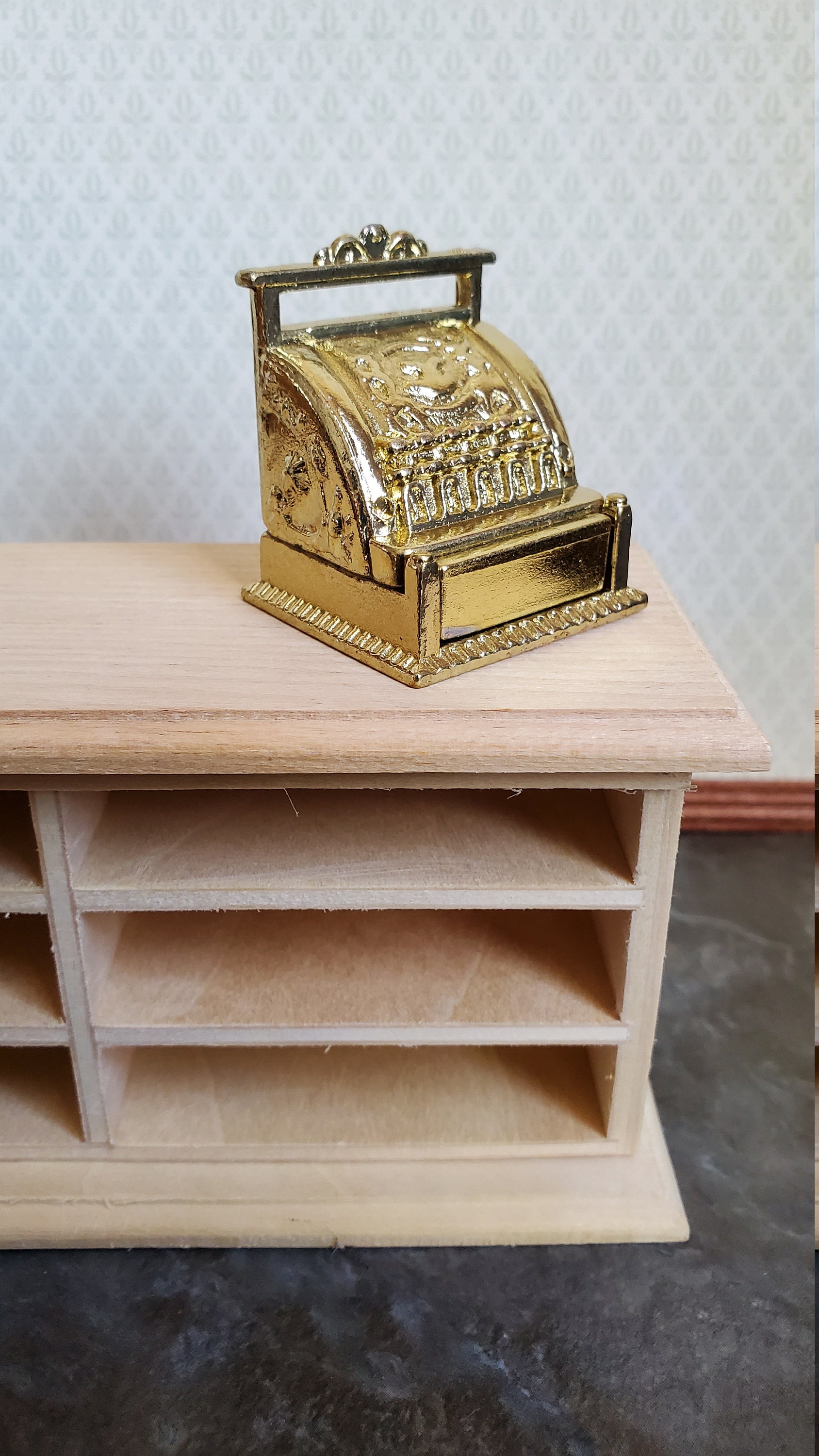 Dollhouse Miniature Cash Register Till Gold Vintage Style - Etsy