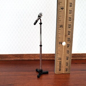 Miniature Modern Microphone on Stand Metal 1:12 Scale 3 5/8 Tall - Etsy