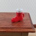 Dollhouse Santa Boot Mug or Vase 1:12 Scale Miniature Ceramic Christmas ...