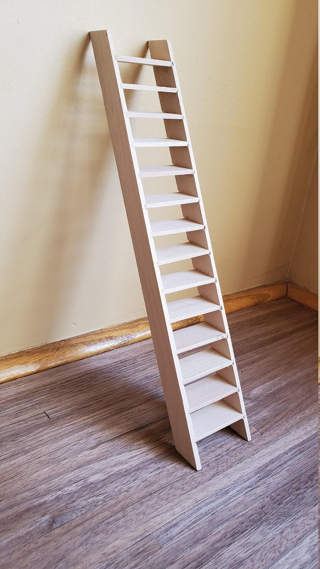 Dollhouse Miniature Stairs Stairway Simple Tall Narrow Wood Unfinished ...
