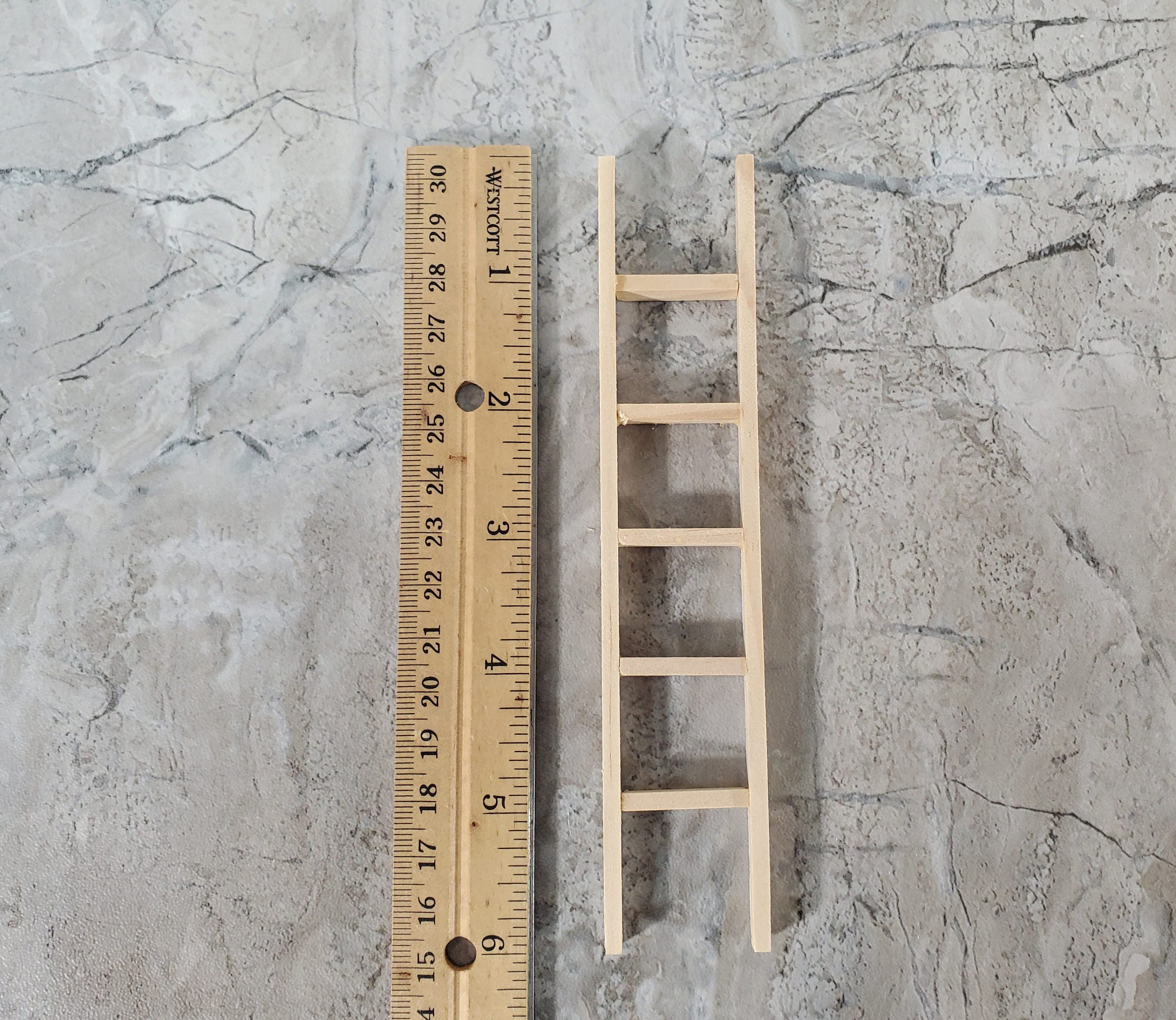 Dollhouse 6 Straight Ladder Tall Wood 1:12 Scale - Etsy