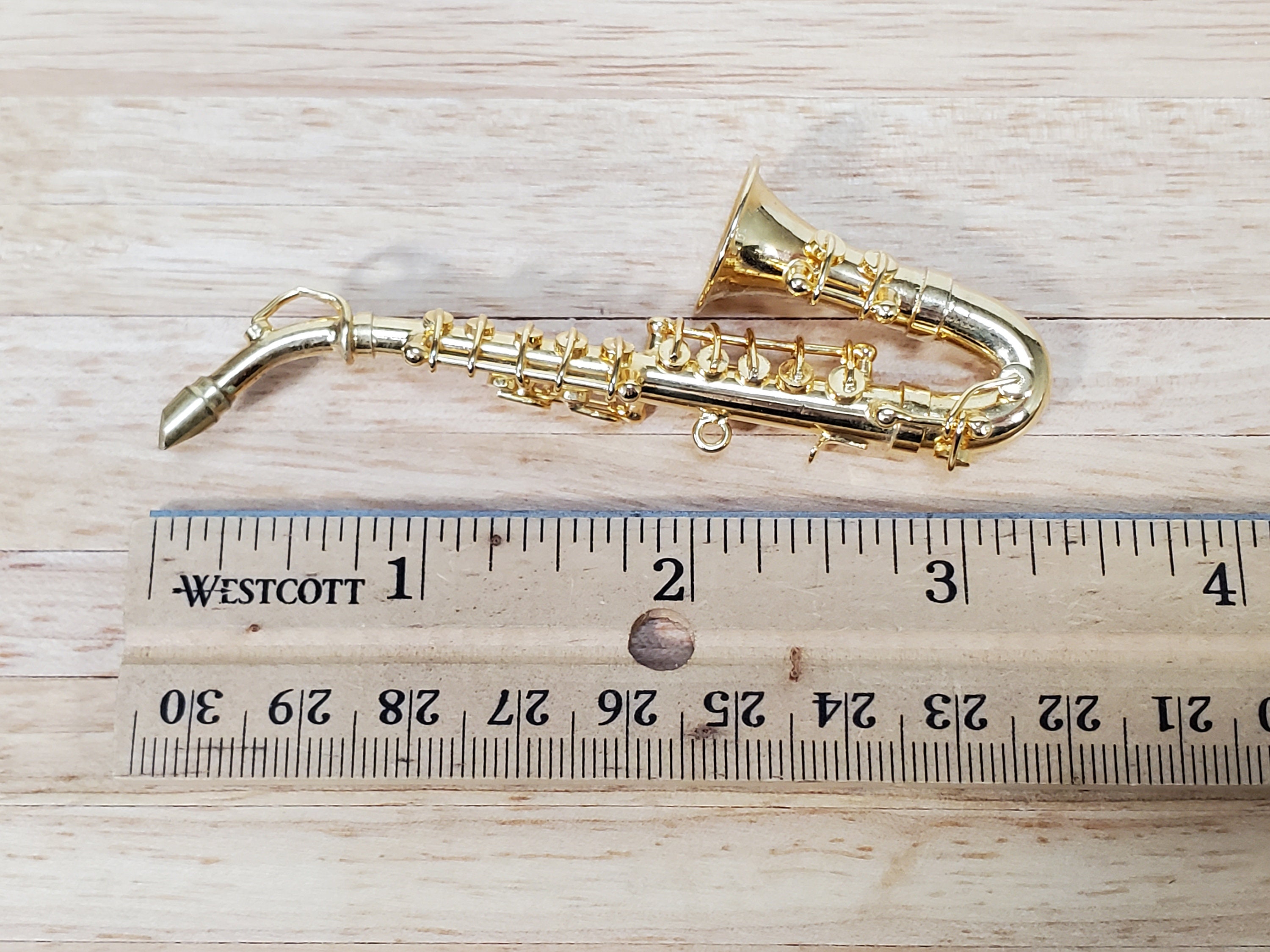 Miniature Alto Saxophone Gold Brass Metal 3 3/8 Tall - Etsy