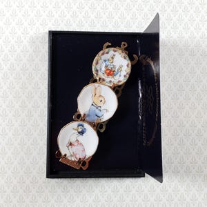 Dollhouse Peter Rabbit Beatrix Potter Reutter Porcelain Plate Set 1:12 ...