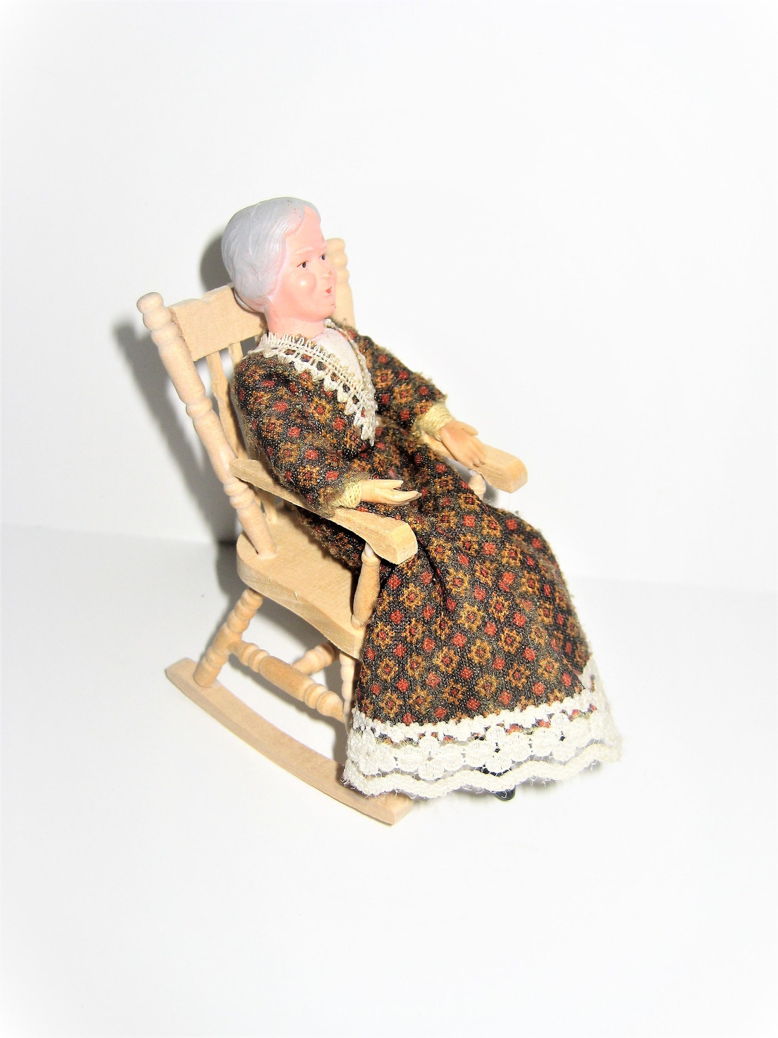 Dollhouse Miniature Rocking Chair 1:12 Scale Furniture - Etsy