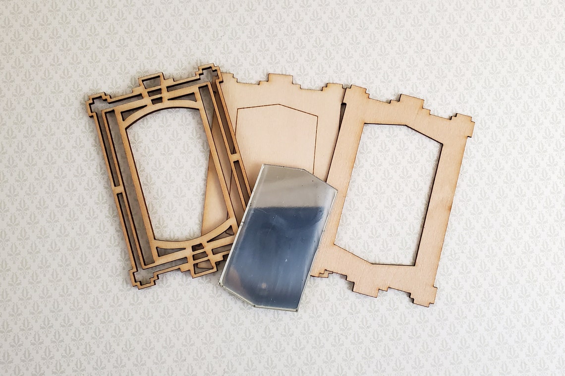 Dollhouse Miniature Art Deco Mirror KIT DIY Medium Size 1:12 | Etsy