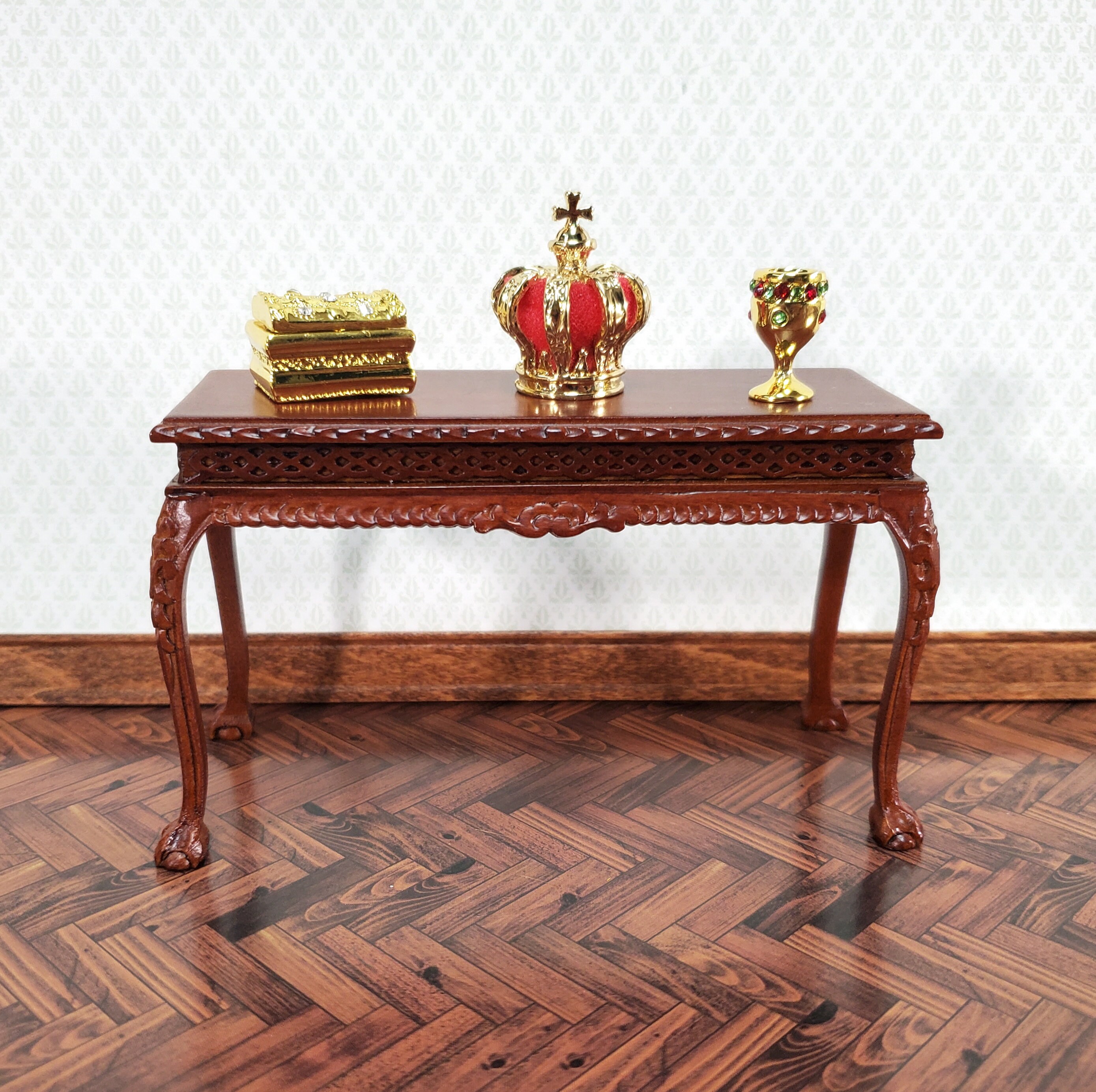 Miniature Gold King's Crown With Cross Metal 1:12 Scale - Etsy